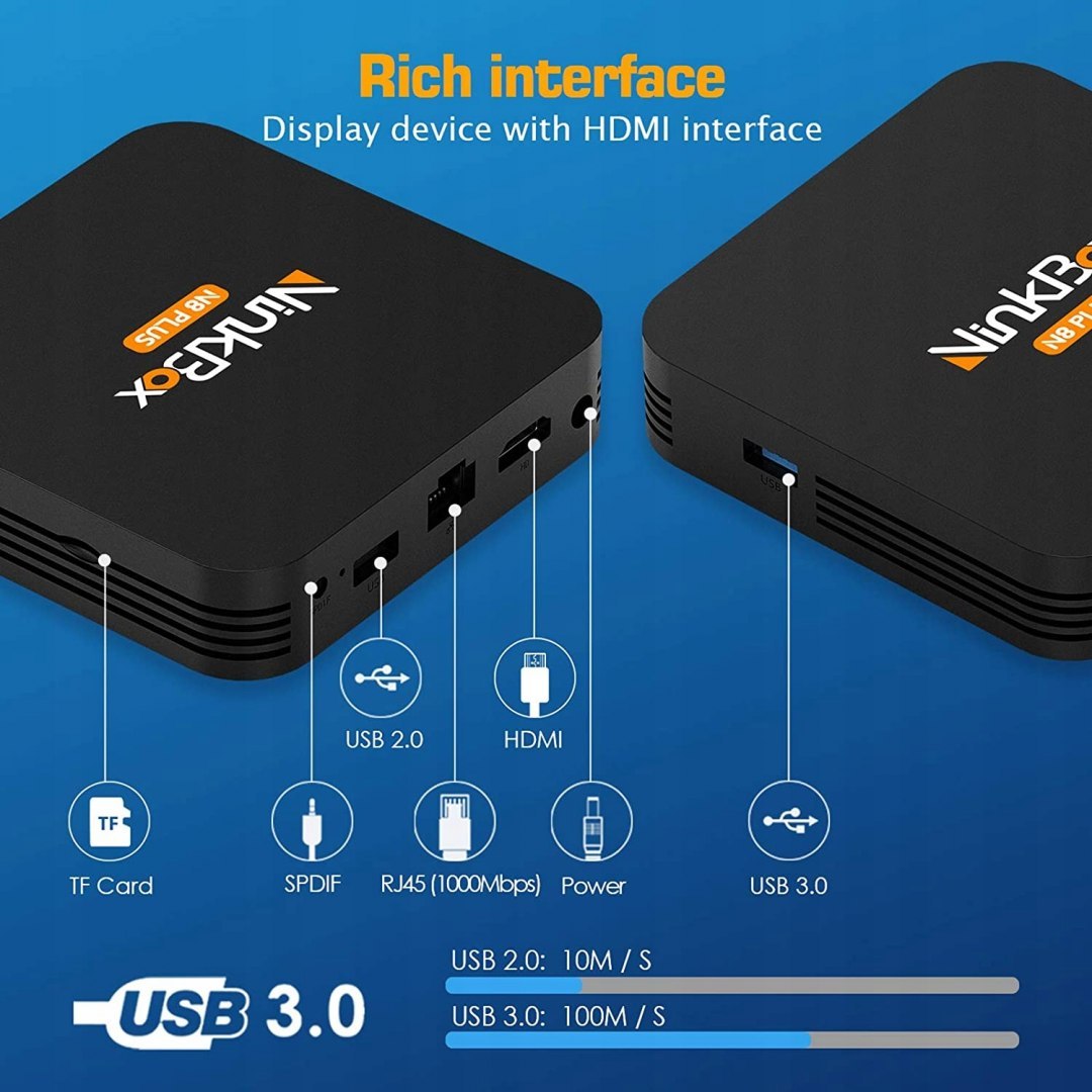 Android TV Box NinkBox 4G+64G 8k ANDROID 9.0